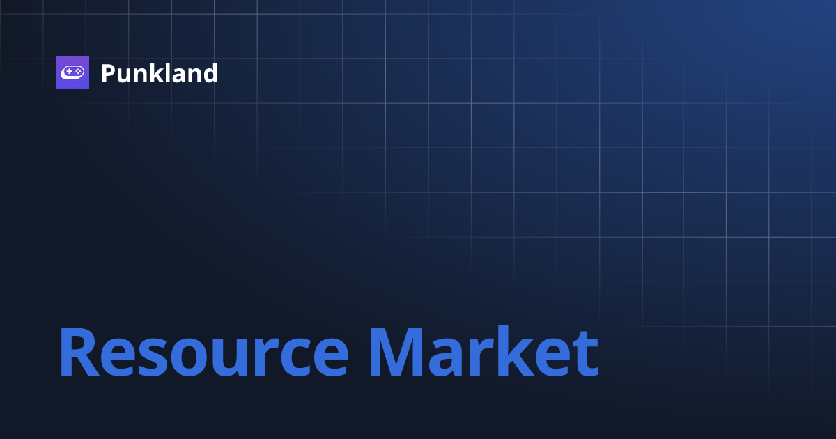 Resource Market | Punkland